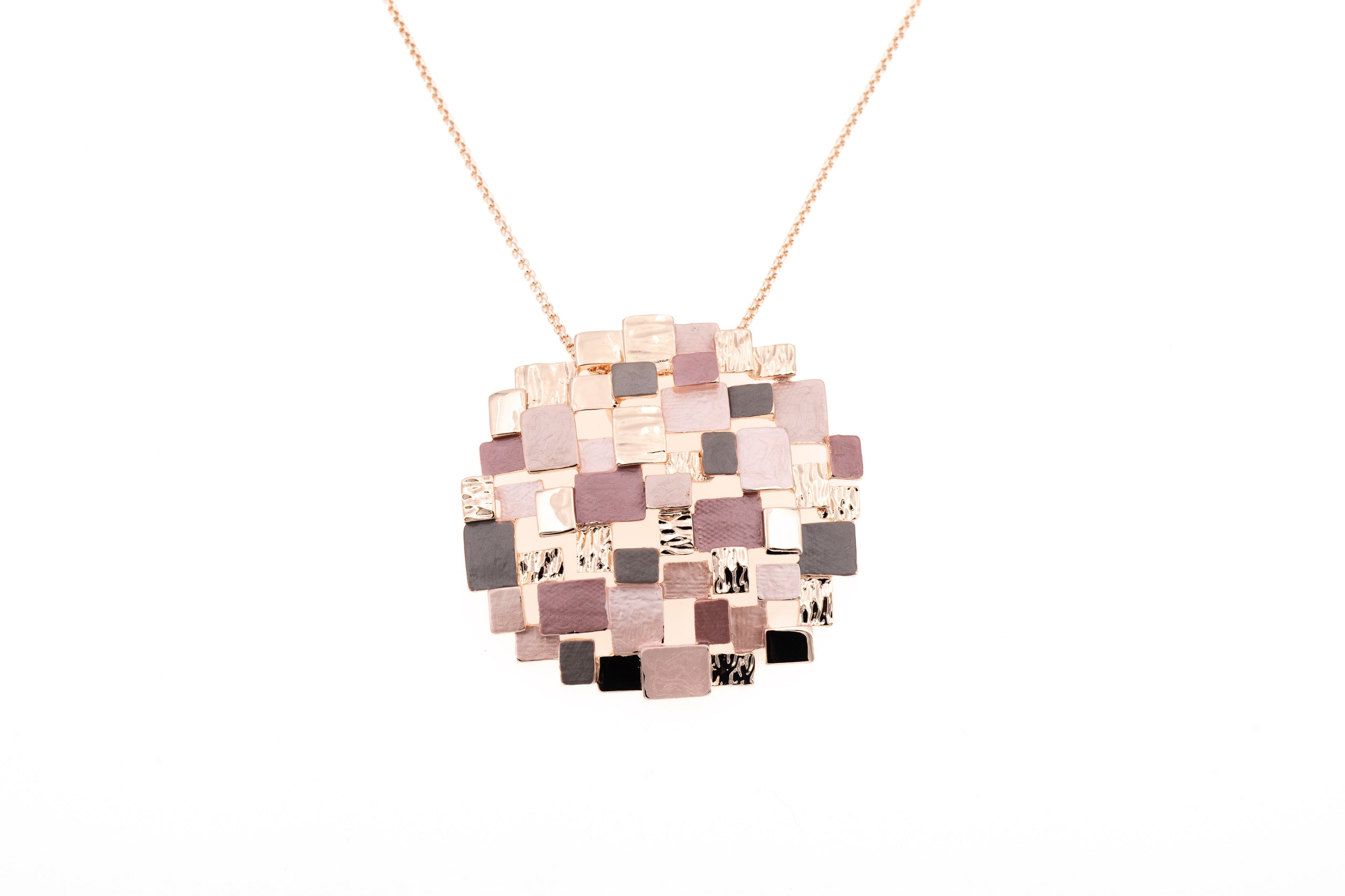 Square mosaic necklace - KLK Gioielli